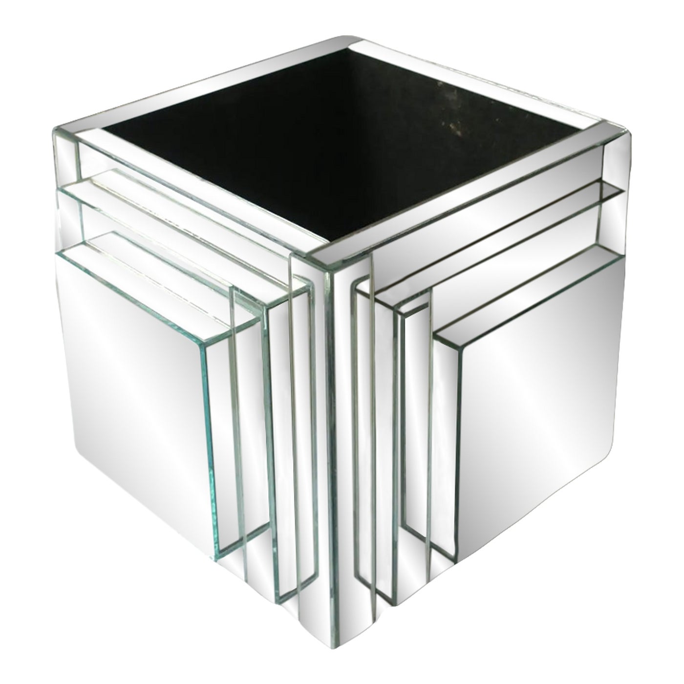 Modern Mirrored Planter Cachepot Jardinière, Circa 1970s | Chairish