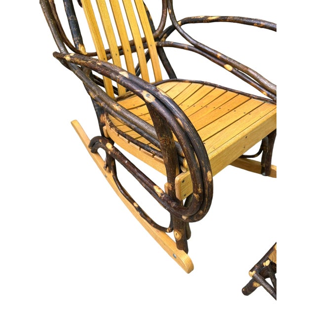 1990s Amish Folk Art Handcrafted Adirondack Bentwood Hickory and Oak ...