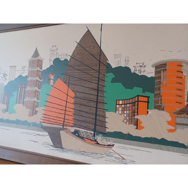 1960's "Oriental Junks" Wall Art by Fran Arnot | Chairish