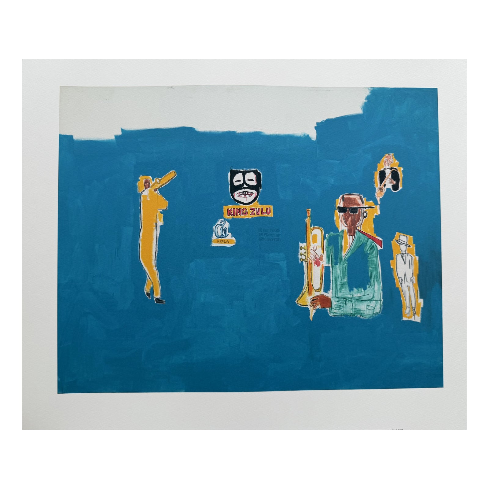 Jean Michel Basquiat, King Zulu, Estate Print | Chairish