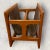 Mid Century Modern Teak Wood and Leather Danish Magazine Rack | Chairish