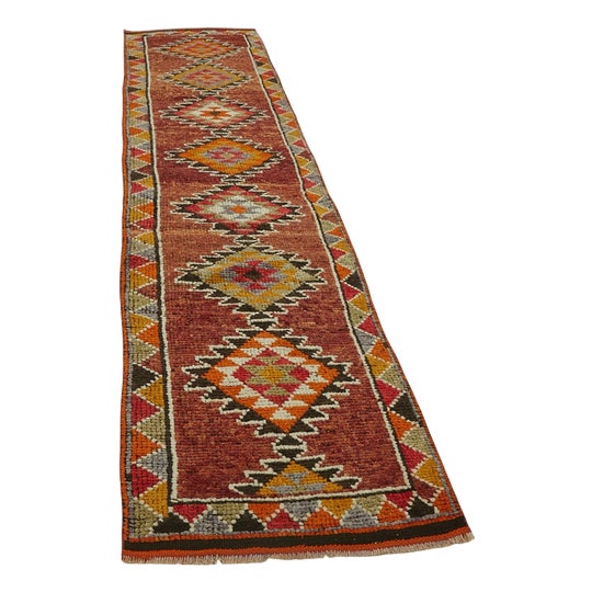 Red Bohemian Runner Rug | Chairish