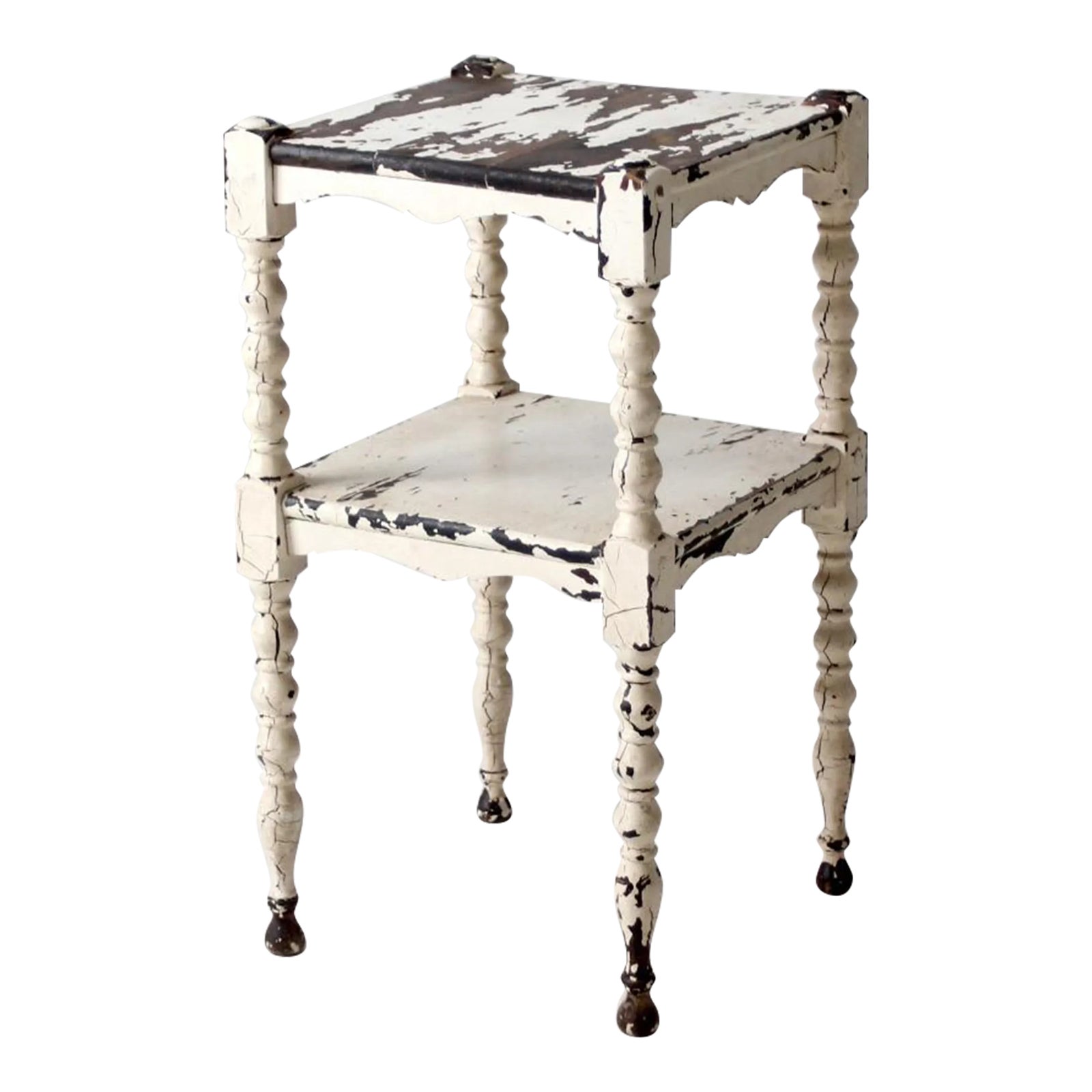 Antique Painted Side Table | Chairish