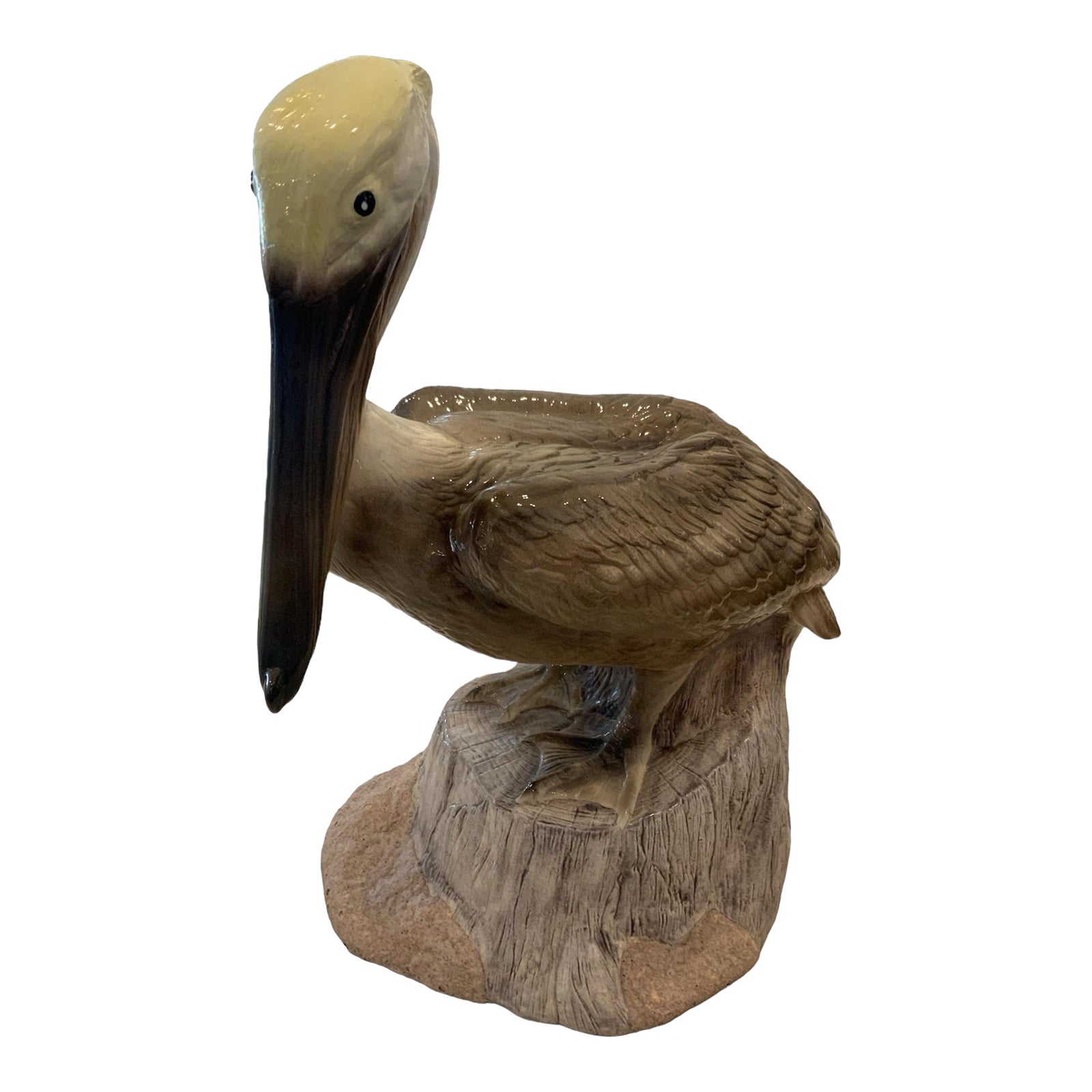 1970s Vintage Ceramic Pelican Statue by Townsend | Chairish