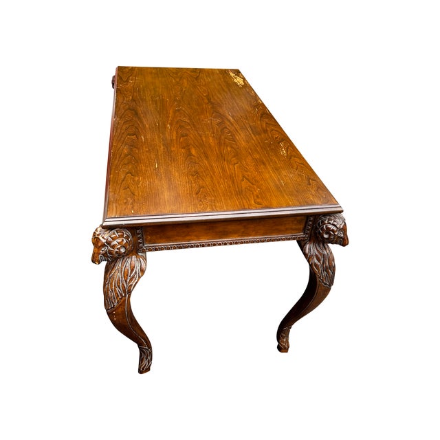 Late 20th Century Rams Head Carved Figural Classical Writing Desk ...