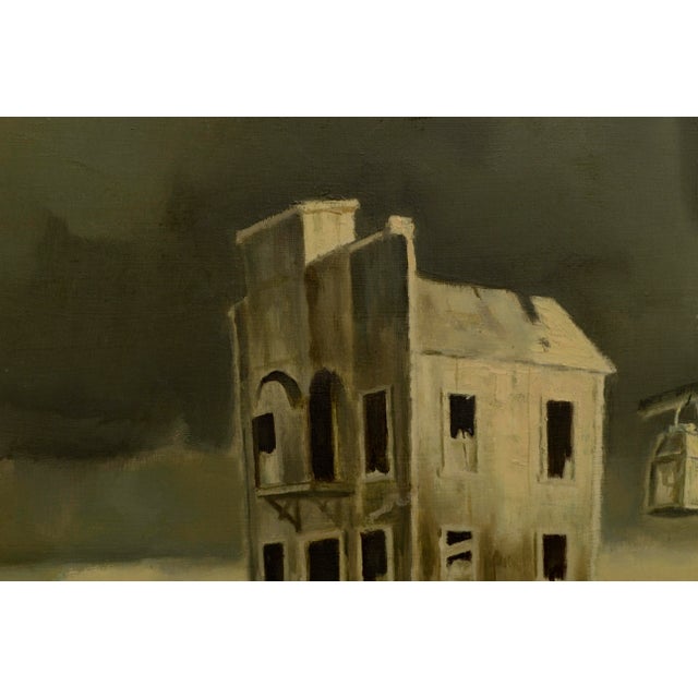 Abandoned Building, Mid Century Sepia Ghost Town Landscape by Joseph ...