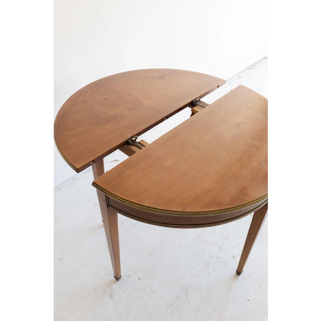 19th C. French Demilune Table With Brass Details | Chairish