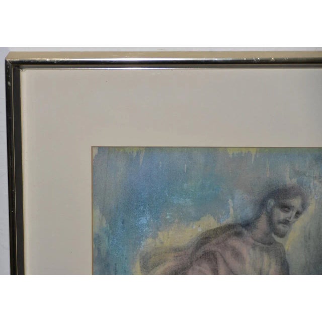 Charles Ware (1921-2005) Mid Century Modern Watercolor on Linen C.1969 ...