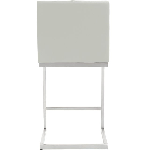 Helsinki Light Grey Steel Counter Stools - Set of 2 | Chairish