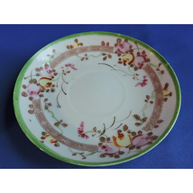 Circa 1920 Japanese Bone China Porcelain Teacup & Saucer Hand Painted ...