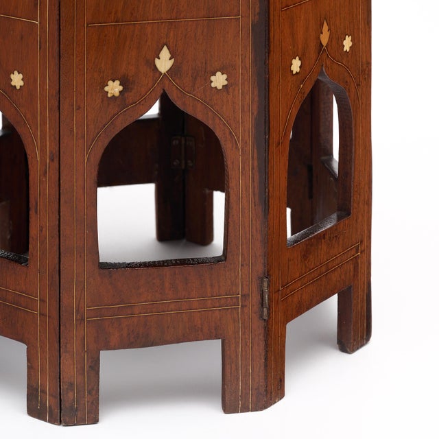 Indian Side Table From Hoshiarpur With Bone Inlay | Chairish