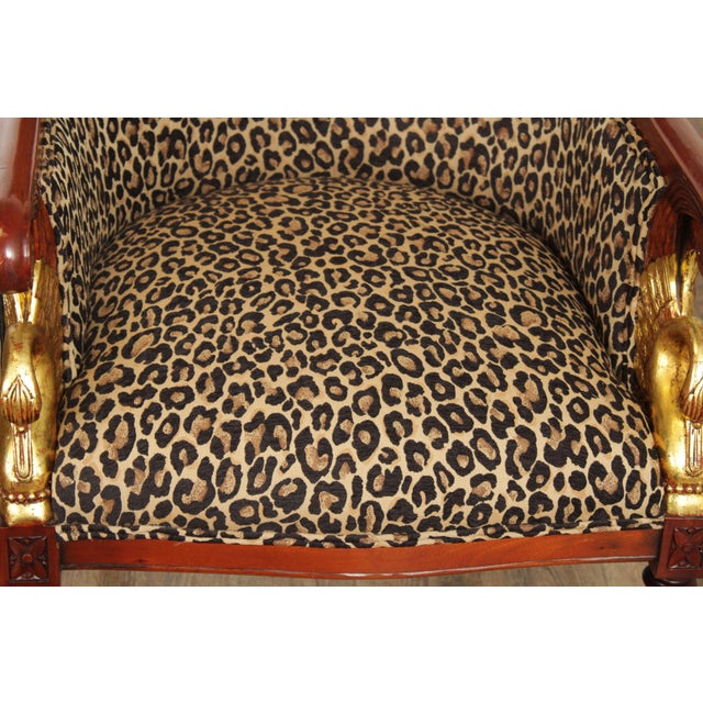 Late 20th Century French Directoire Empire Style Mahogany Carved Swan ...