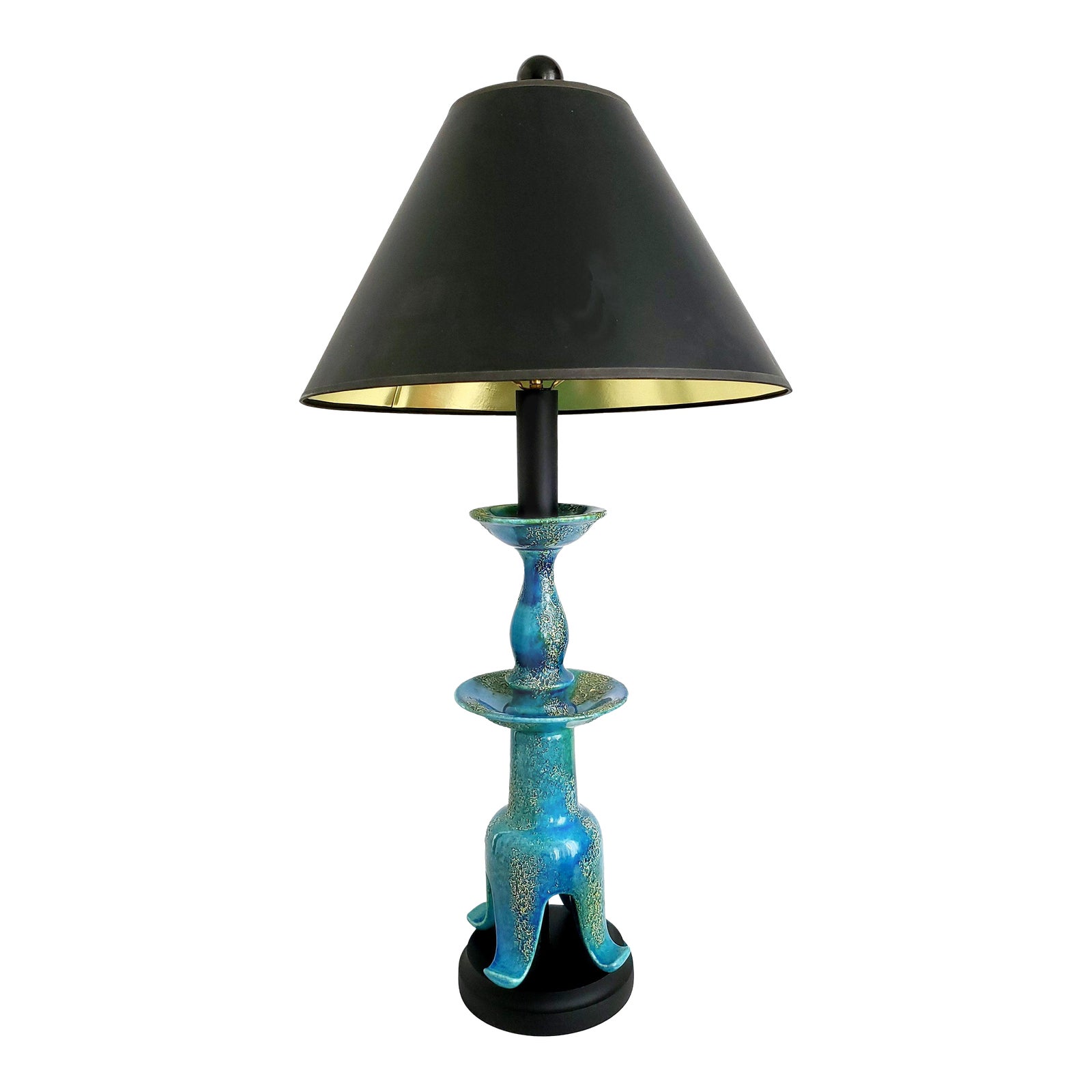 1958 Helmut Bruchmann Etruscan Table Lamp for Haeger Lamp Co. Vintage ...