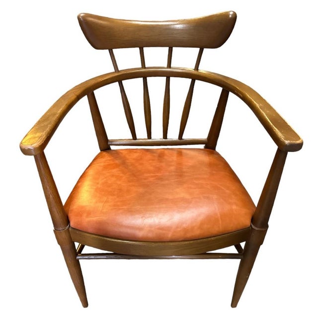 George Nakashima or Paul McCobb Style Streamlined Pecan Wood Windsor ...