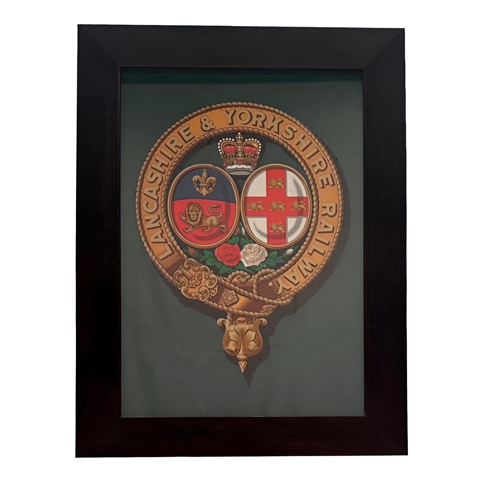 Mid 20th Century Mid-Century Framed English Crest | Chairish