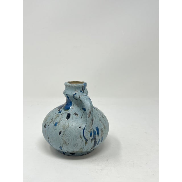 Vintage Mid 20th Century Ceramic Splatterware Candlestick Jug | Chairish