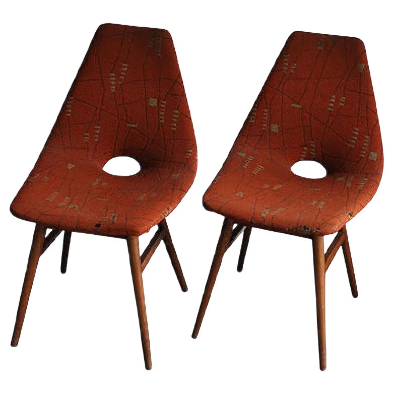 Set of Hungarian Erika Chairs by Judit Burián for SZKIV, 1959 | Chairish