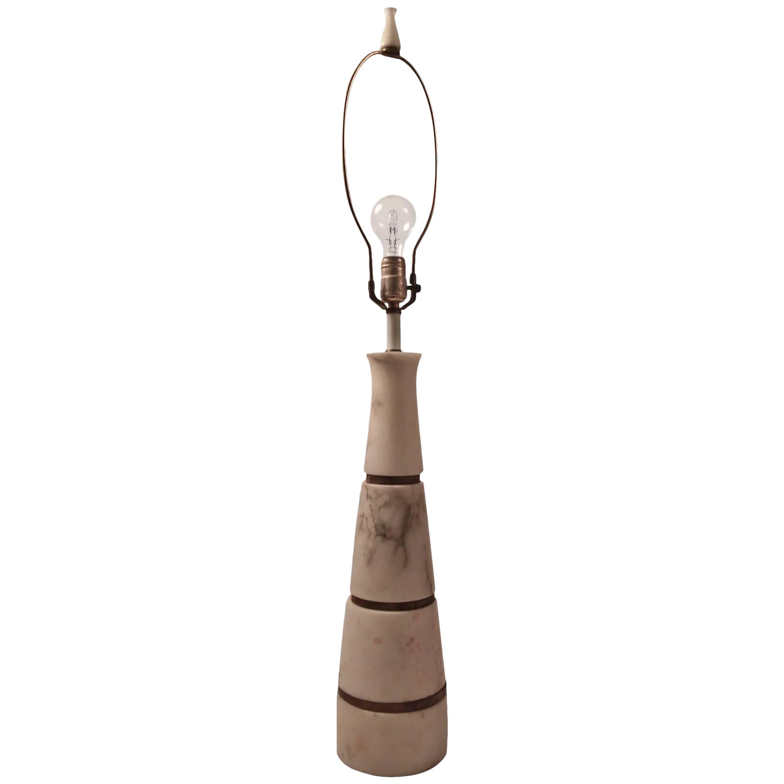 Modernist Italian Marble Lamp | Chairish