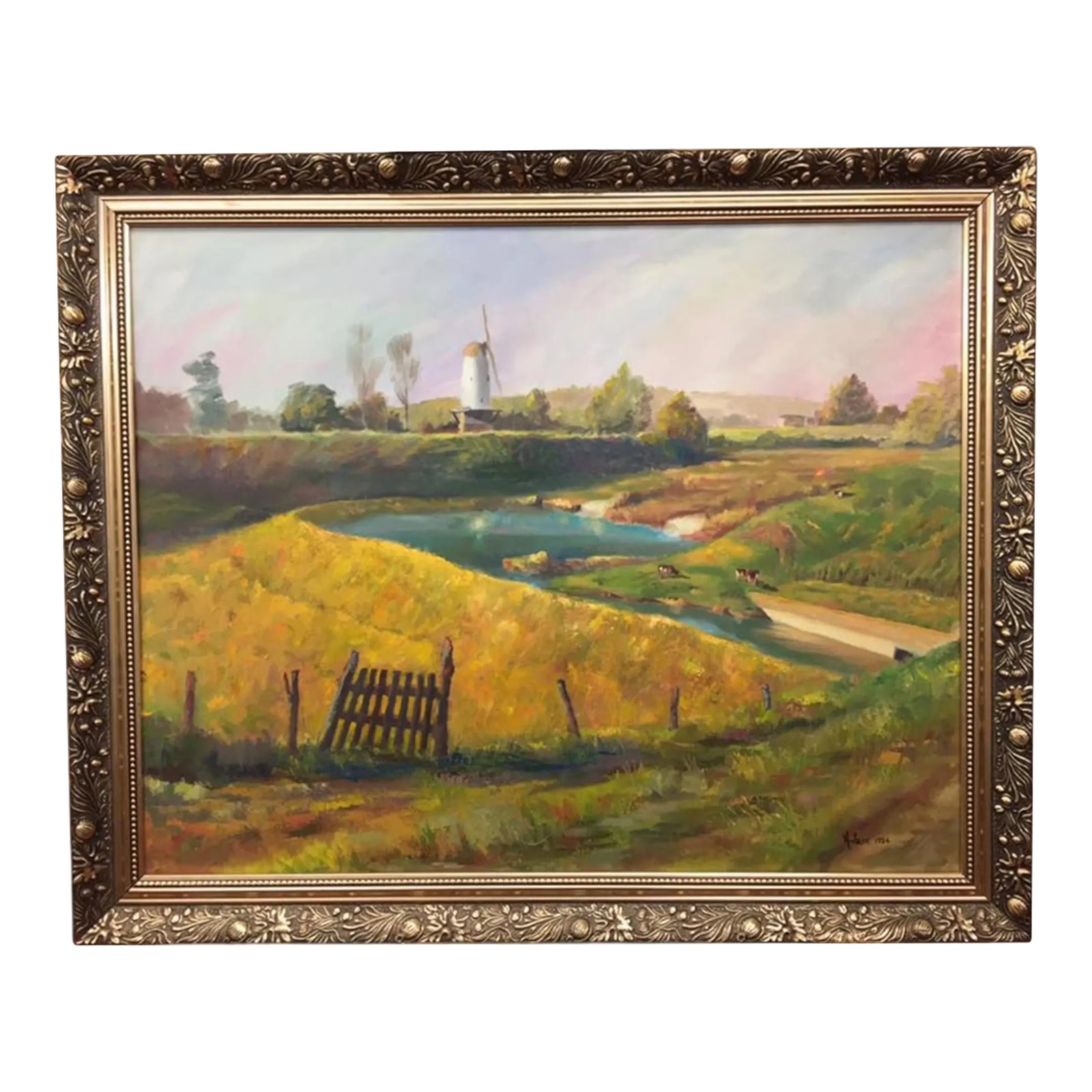 “a View of Holland” – Original Signed Landscape Painting by Maryland ...