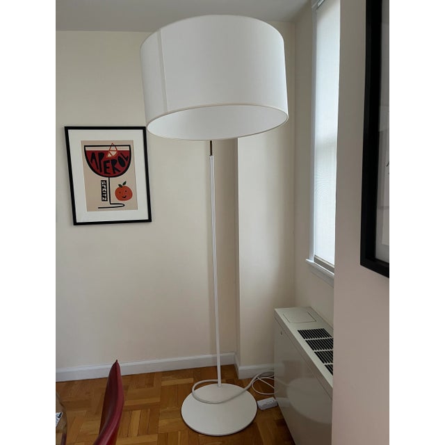 Ligne Roset White Lacquer Floor Lamp | Chairish