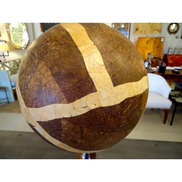 Masculine Wooden Orb/Globe on Custom Stand | Chairish