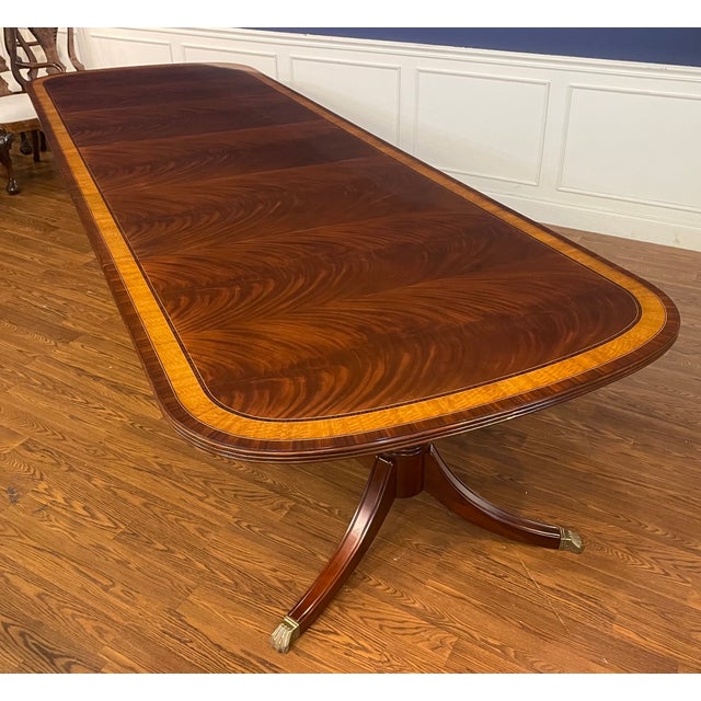 Classic Double Pedestal Mahogany Dining Table by Leighton Hall ...