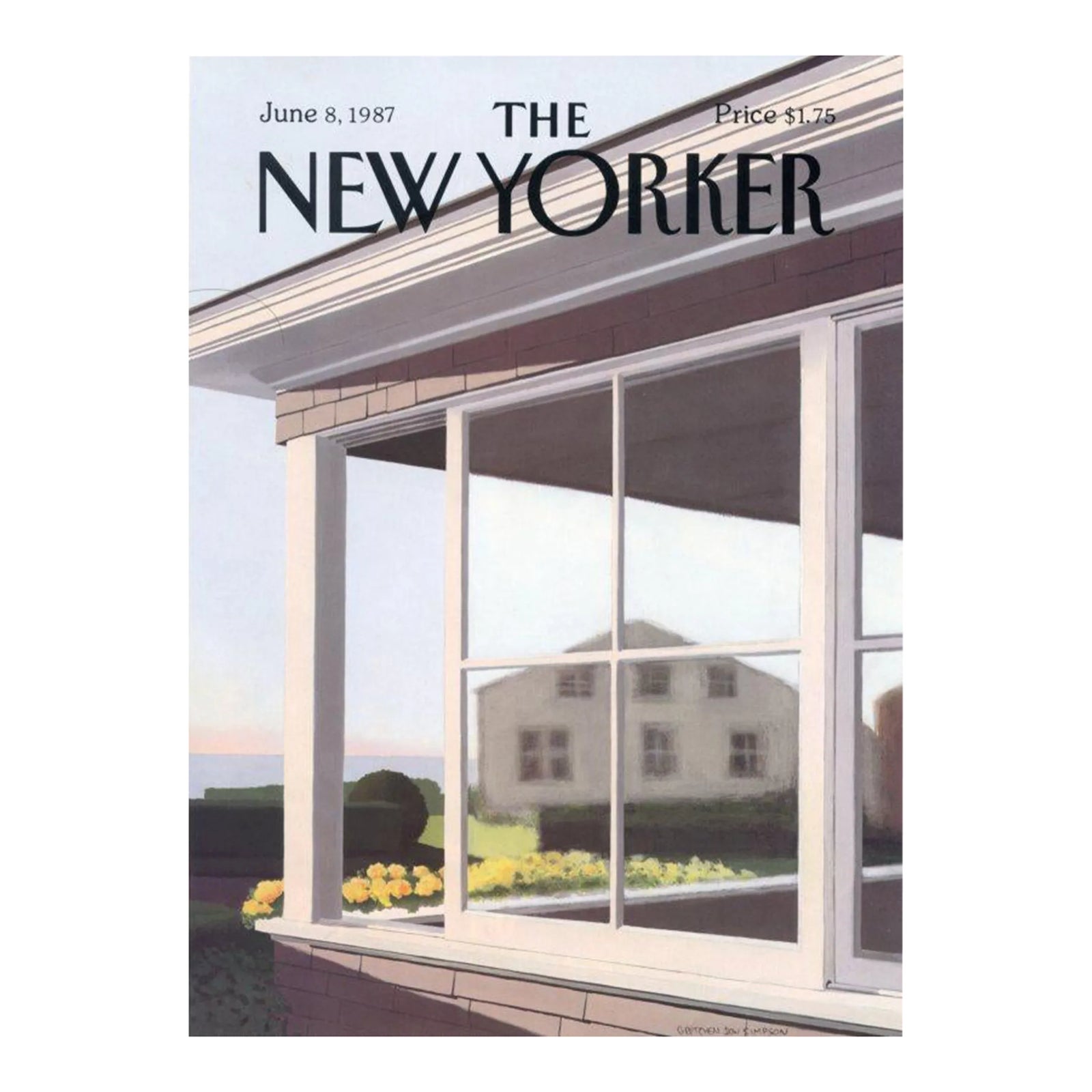 1987 Vintage New Yorker Cover, June 8 (Gretchen Dow Simpson), Original ...