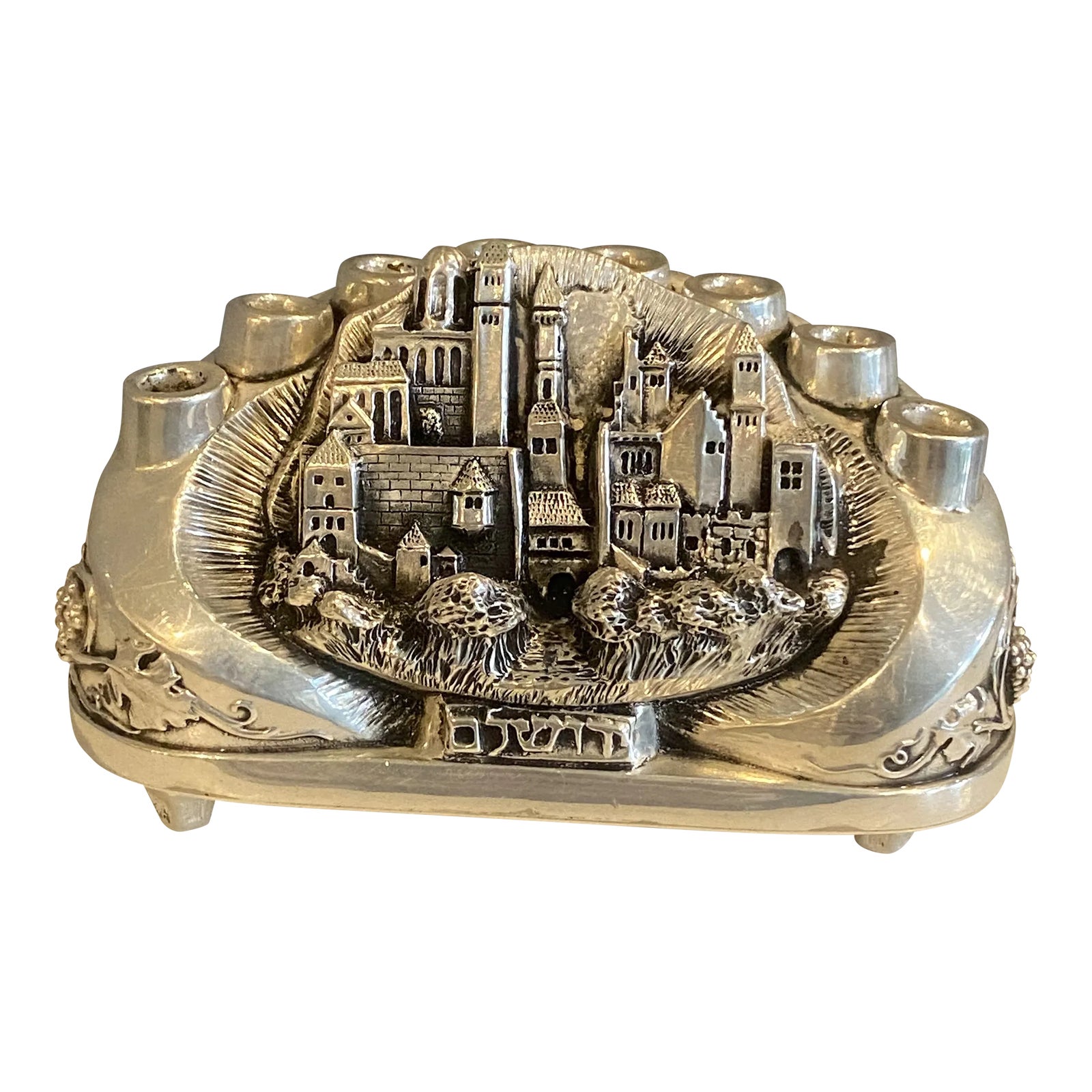 Vintage 20th Century Henryk Winograd Sterling Silver Mini Menorah ...