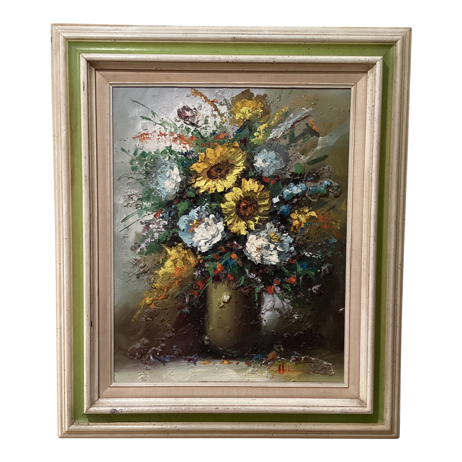 1960s Vintage Original Robert Helman Vibrant Color Still Life Oil ...