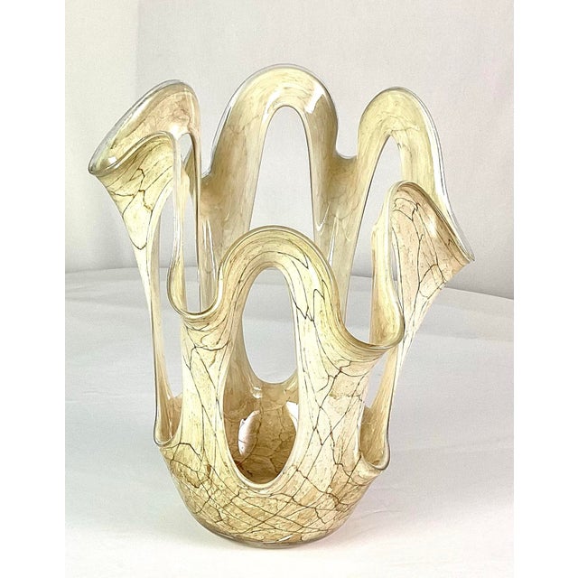 1990s Makora Krosno Contemporary Art Glass Vase Chairish