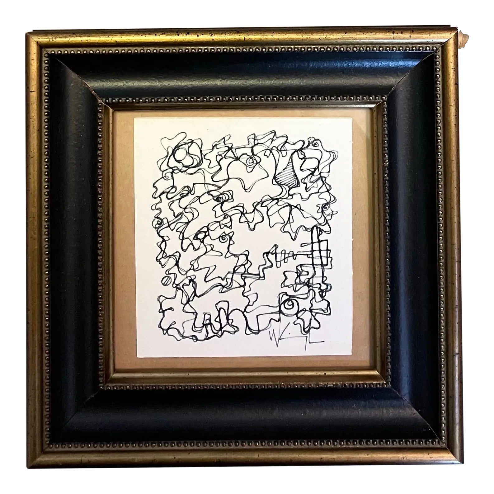 Contemporary Original Abstract Pen and Ink Drawing by Wayne Cunningham ...