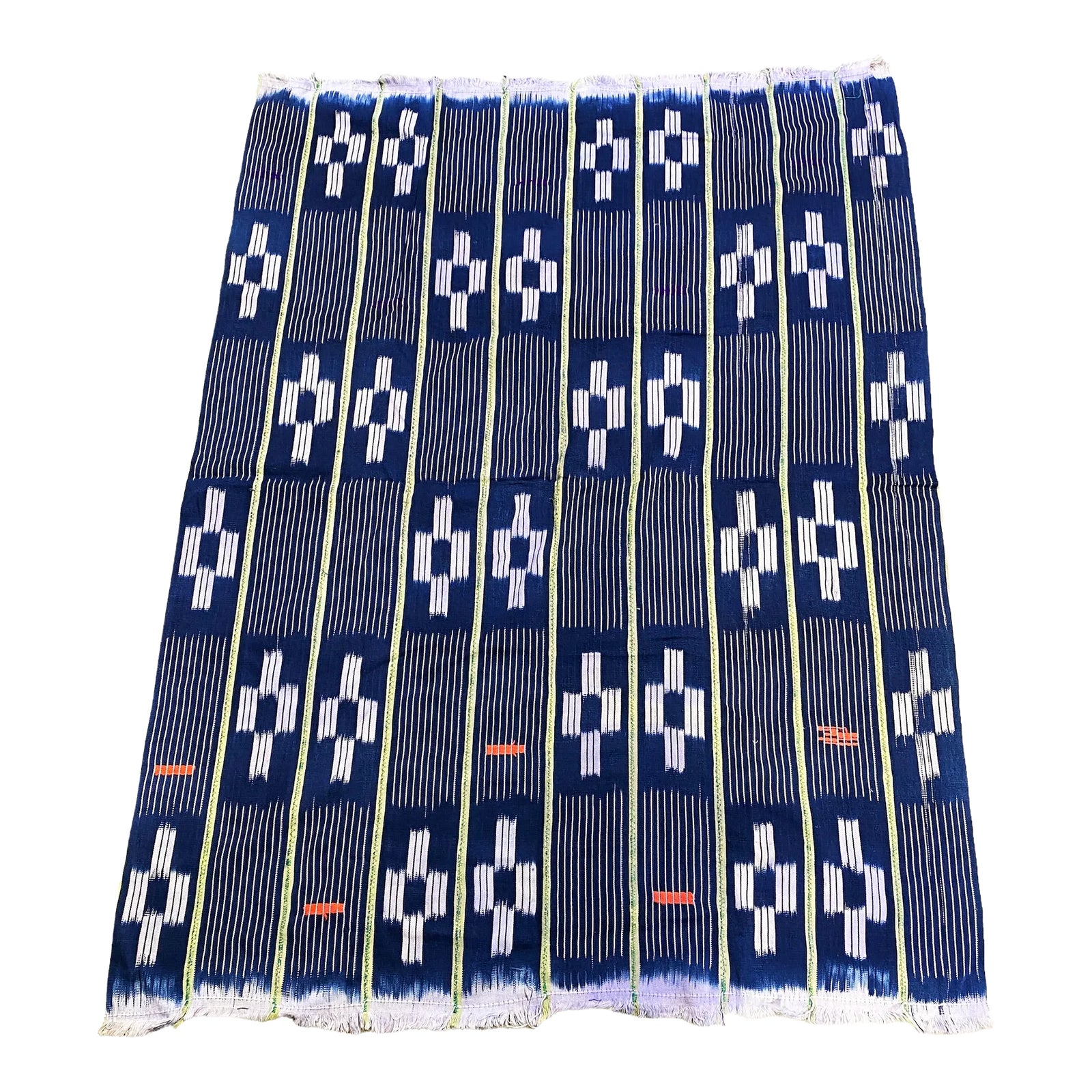 1990s African Vintage Baule /Baoulé Indigo Cloth/Textile | Chairish