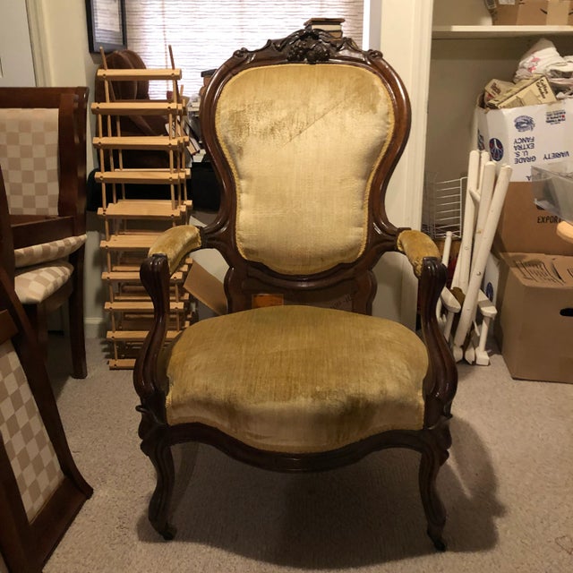 Victorian Rosewood Chair With Handcarved Grape Motif | Chairish