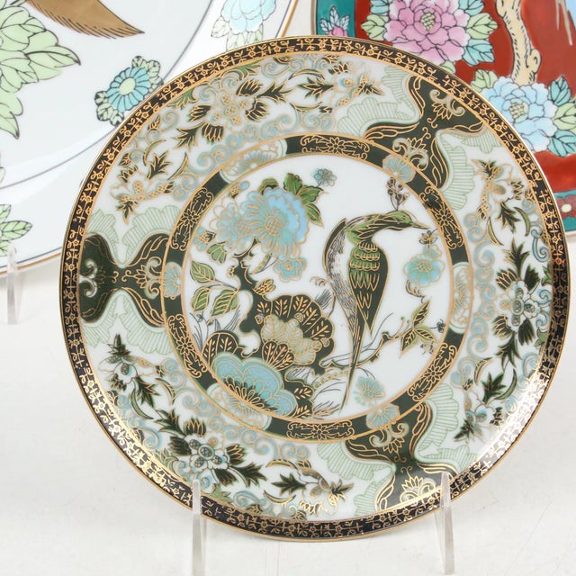 Mid 20th Century Gold Imari Hand-Painted Porcelain Set- 6 Pieces | Chairish