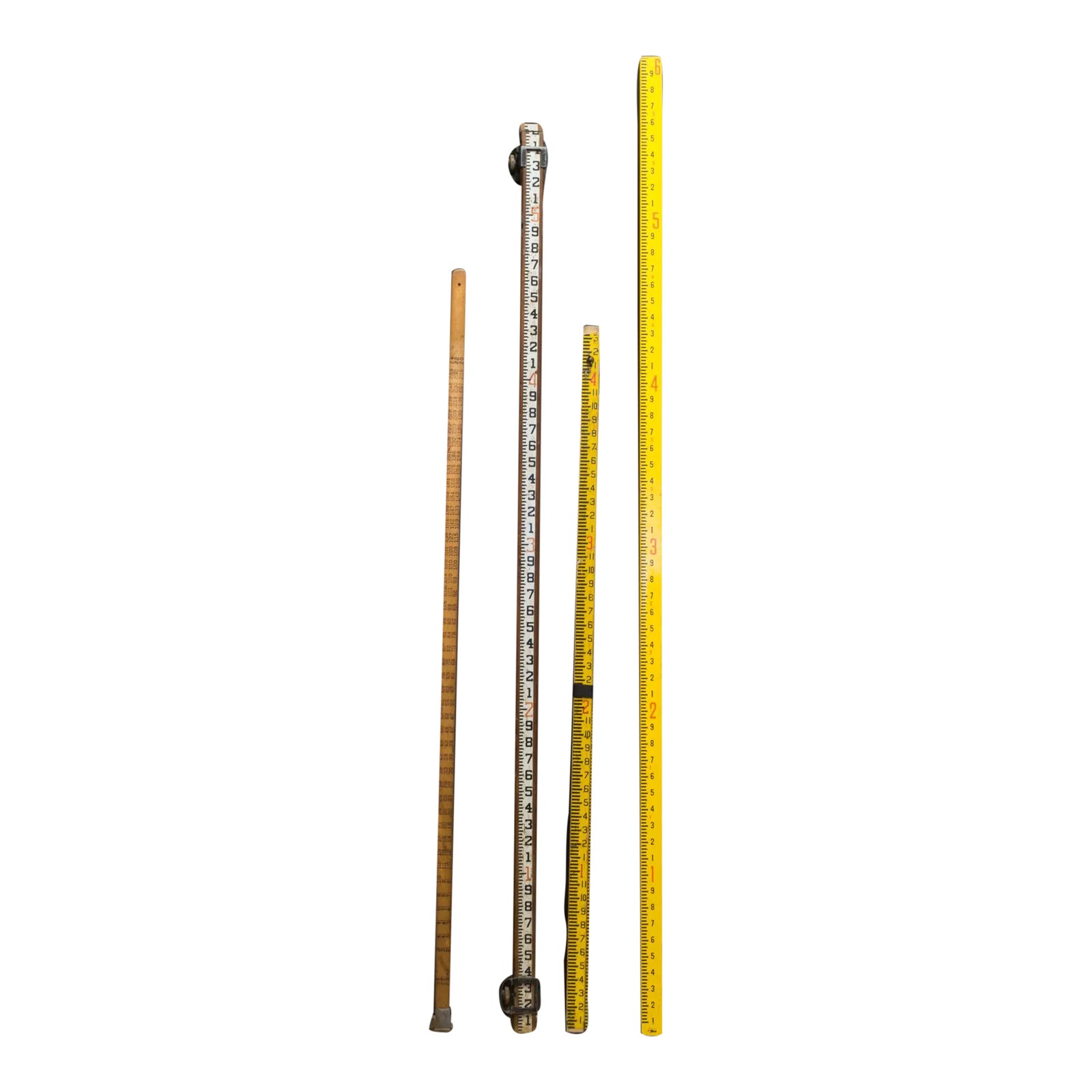 Early 20th C. Expandable Surveyor's Poles/Logging Measuring Stick C ...