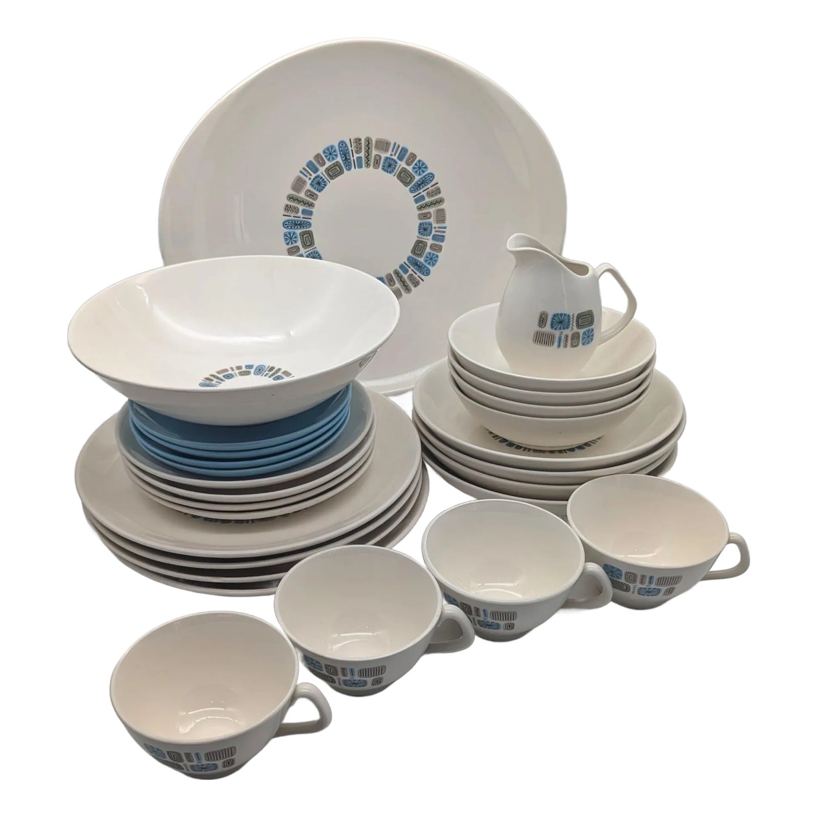 1960s Canonsburg "Temporama" Dinnerware, Set of 28 Pieces | Chairish