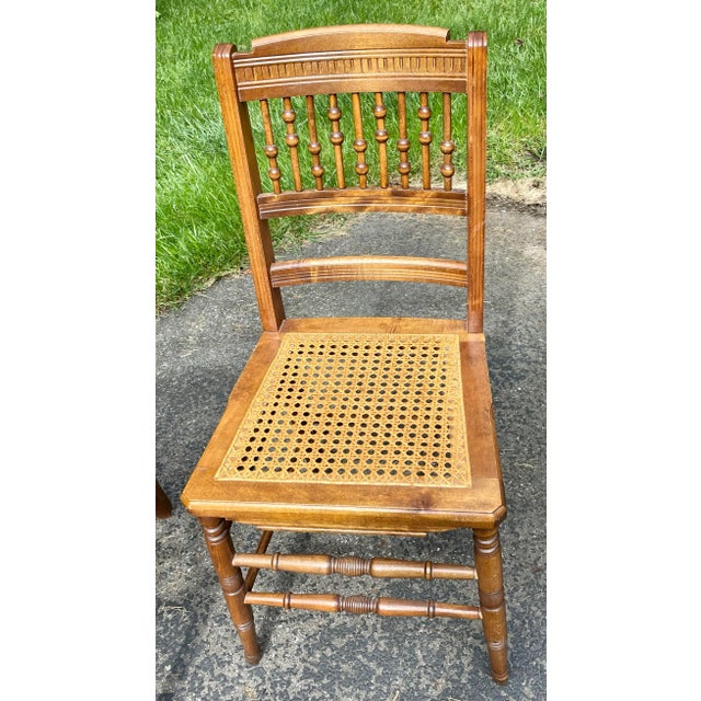 Early 20th Century Antique Oak, Half Spindle, Ball and Stick, Pressed ...