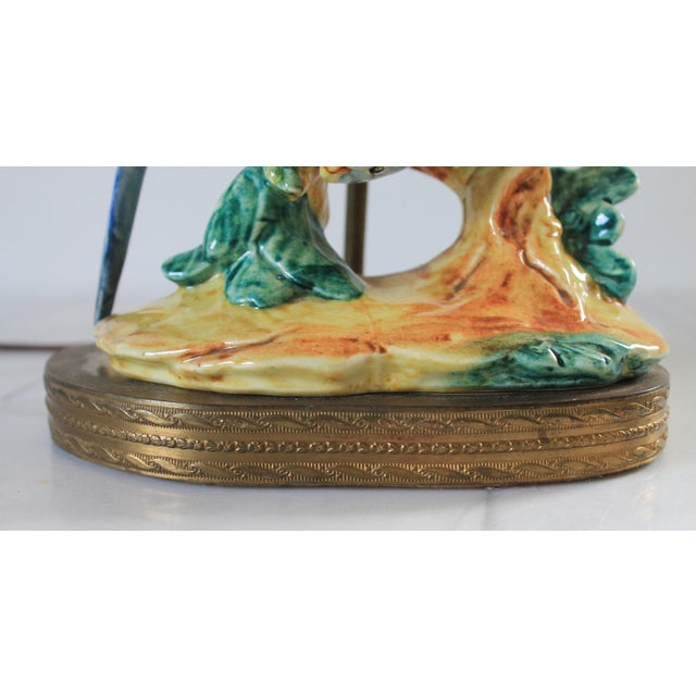 Vintage Stangl Pottery Double Parakeets Table Lamp | Chairish