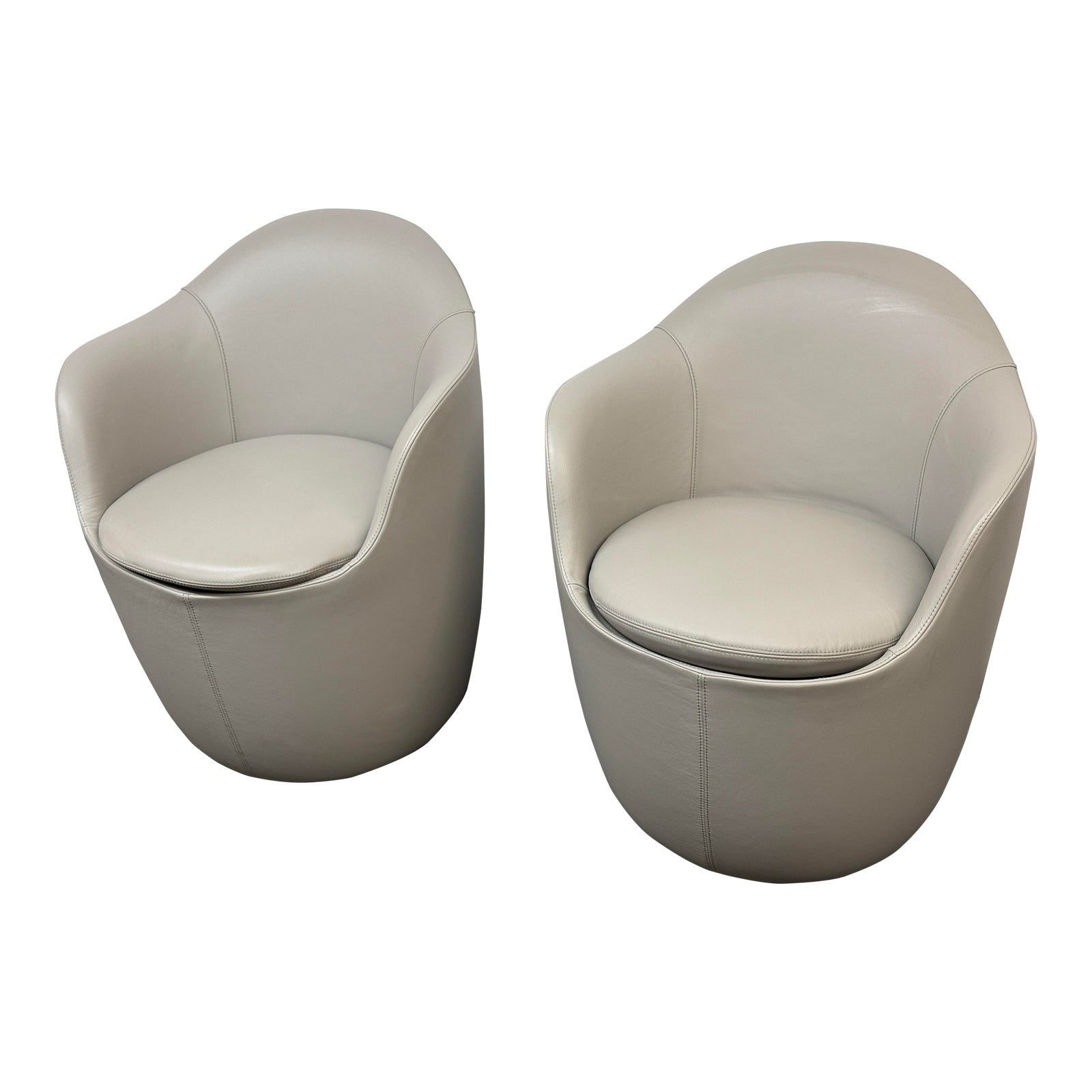 Hlynur Atlason for Design Within Reach Lina Swivel Chairs, a Pair ...