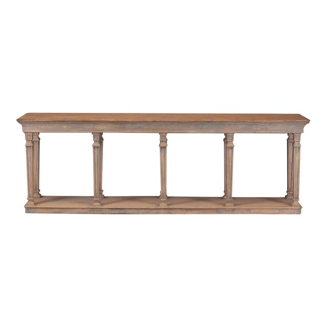 Matthew Izzo Home Carved Wood Classic Column Console | Chairish