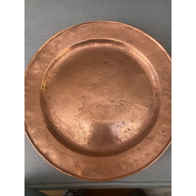 Vintage Hand-Forged Copper Plate Charger | Chairish