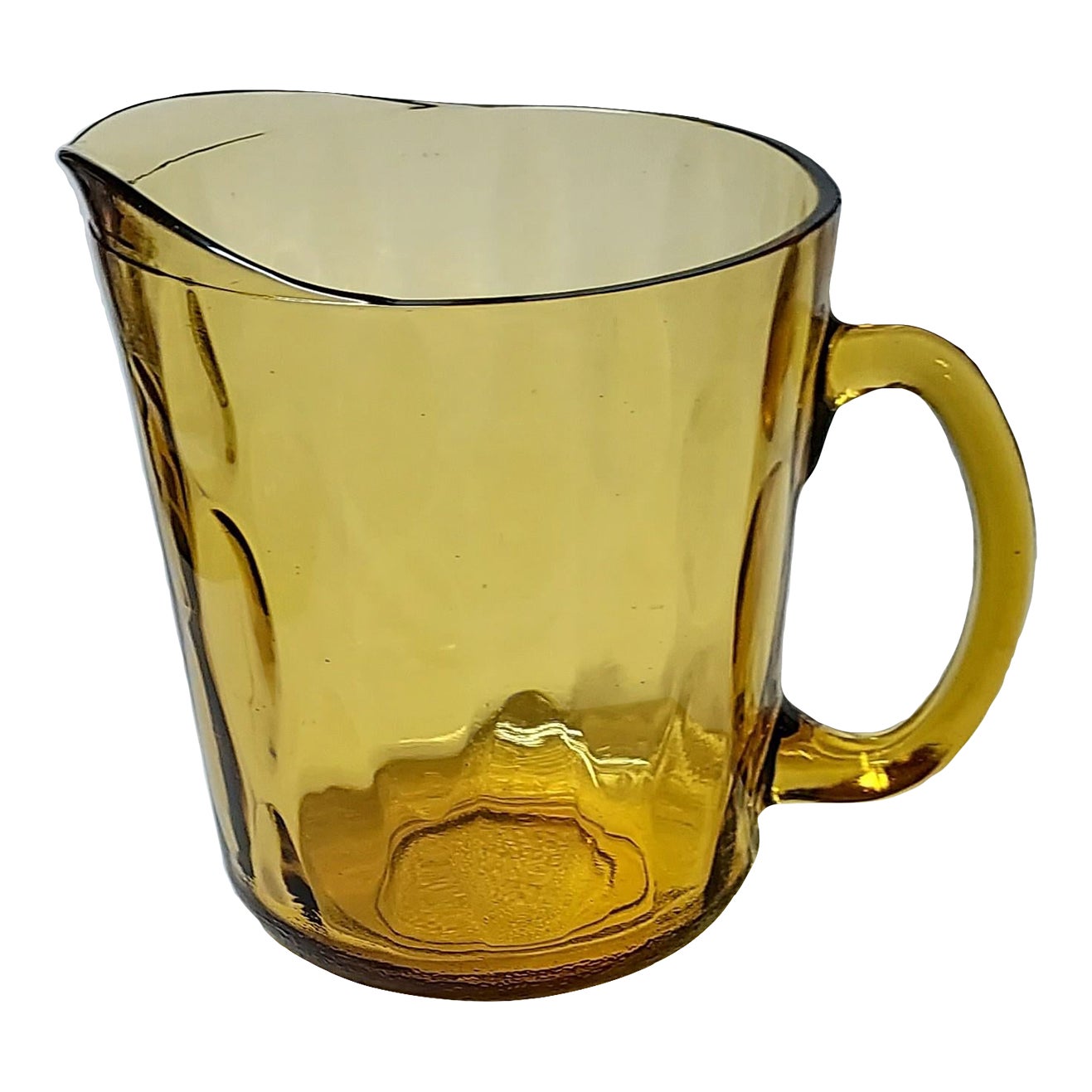 Vintage Honey Gold Pitcher | Chairish