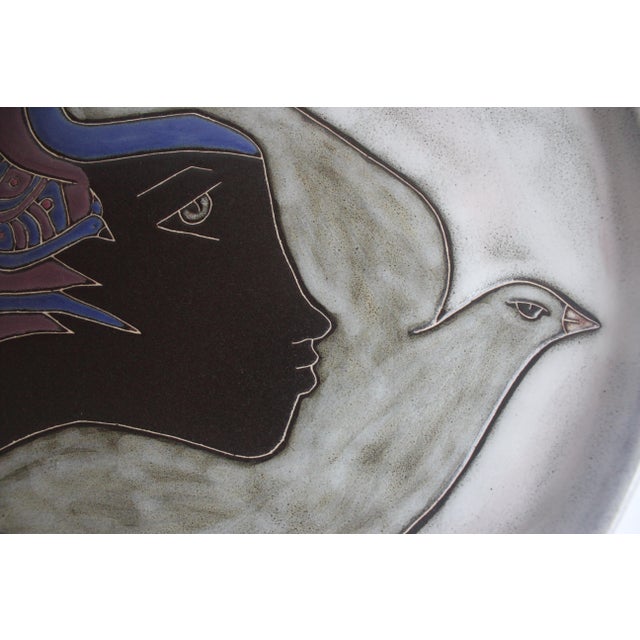 Large Vintage Mara Mexican Pottery Clay Wall Plate, Art Signed by ...