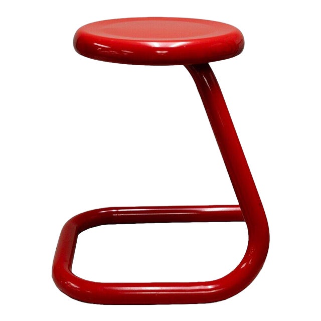 Kinetics Red Paperclip Stool Contemporary Modern Post Modern | Chairish