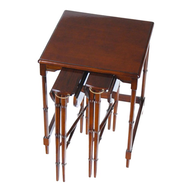 Mahogany Nesting Tables - Set of 3 | Chairish