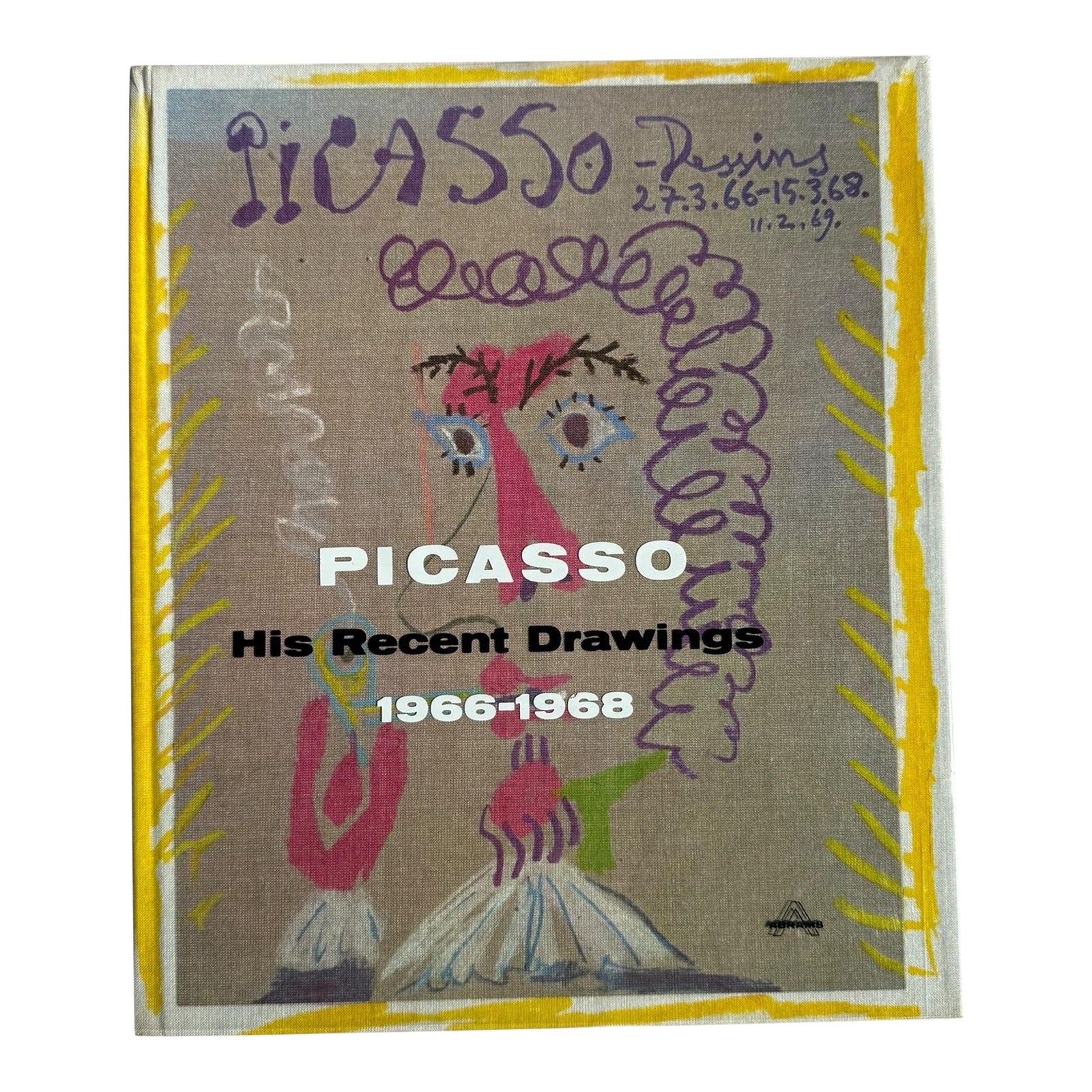 1969 Art Book Coffee Table Hardcover Picasso: His Recent Drawings 1966 ...