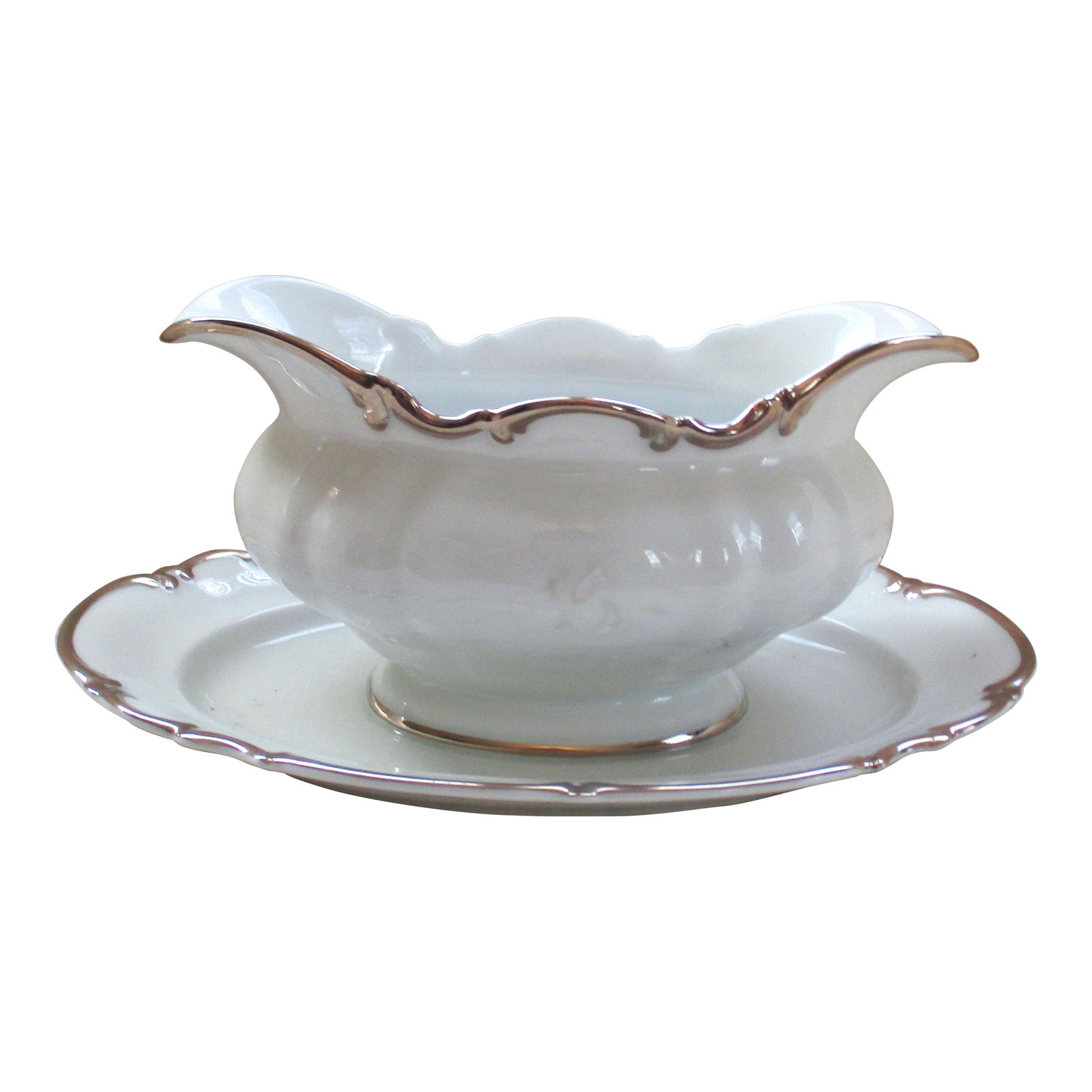 1950s Hutschenreuther Selb Bavaria Pasco Revere Platinum Gravy Boat ...