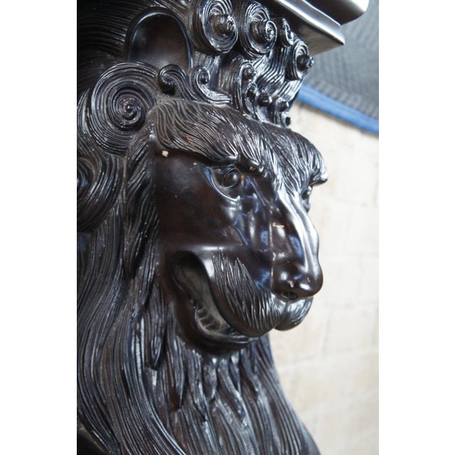 Set of 2 Vintage Architectural Lion Head Corbels Columns Pillars ...