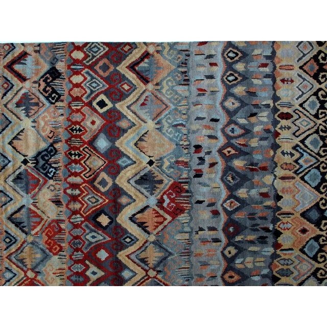 Multi Color Modern Style Rug - 9′ × 11′10″ | Chairish