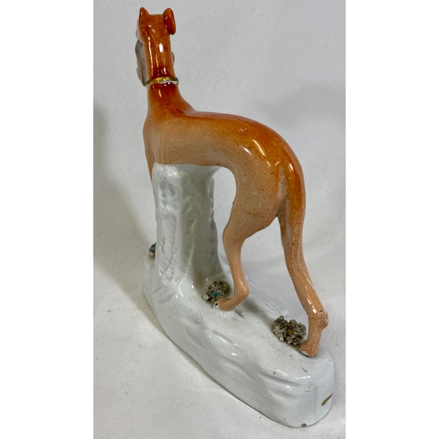 Antique Right Facing Staffordshire Greyhound Dog With Rabbit/ Hare ...